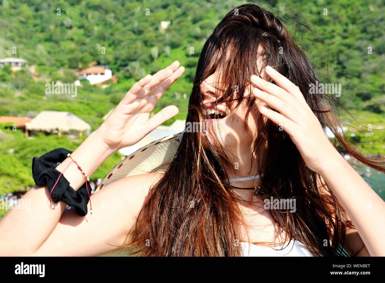Face covered with hair hi-res stock photography and images - Alamy