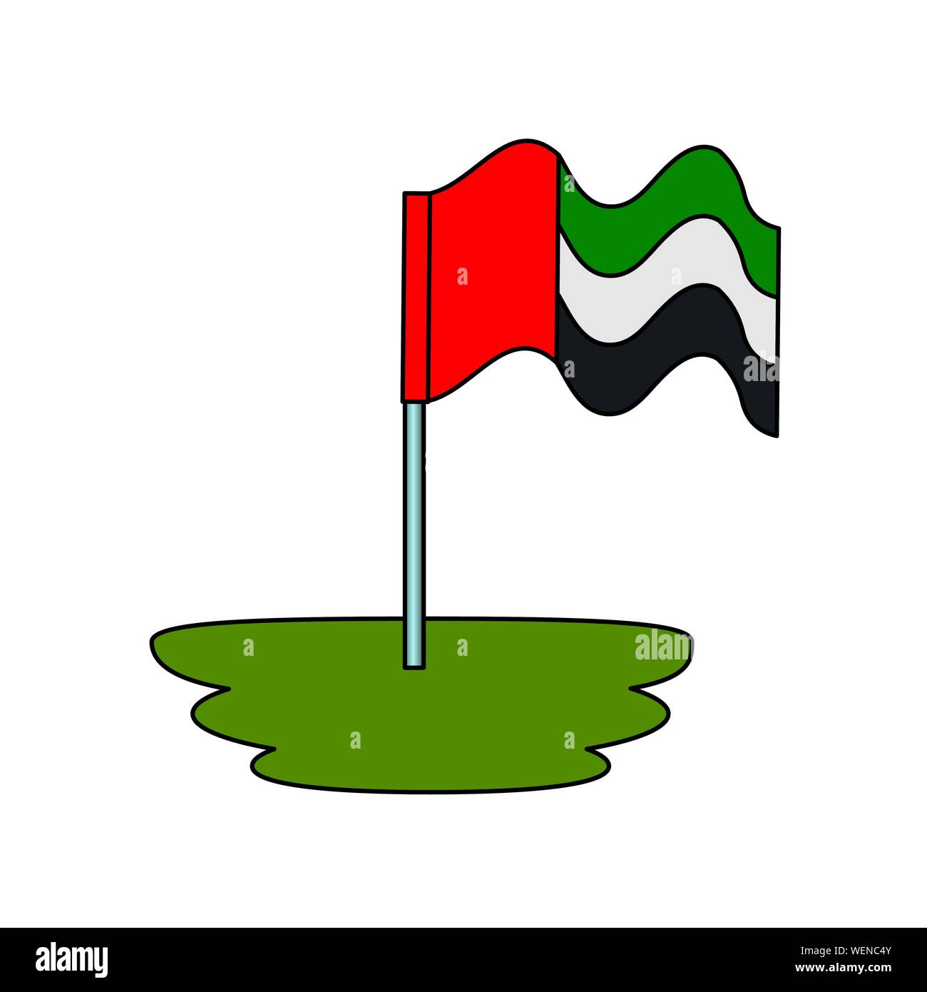 Uae flag pole Stock Vector Images - Alamy