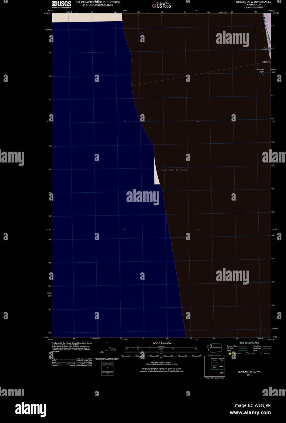 Queets map hi-res stock photography and images - Alamy