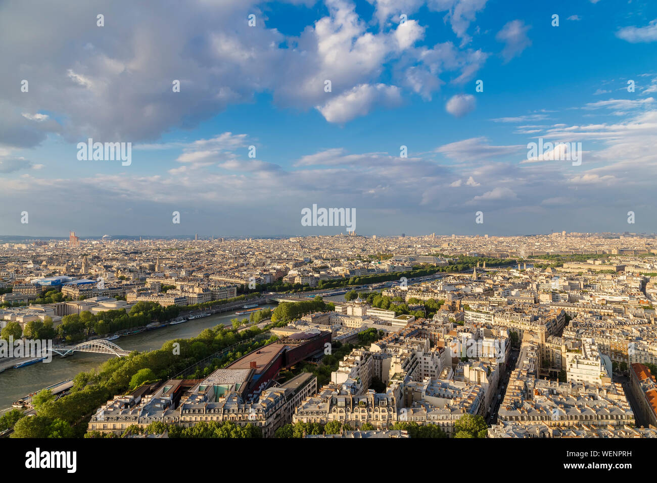 City view from the Eiffel Tower. Paris. France Stock Photo - Alamy