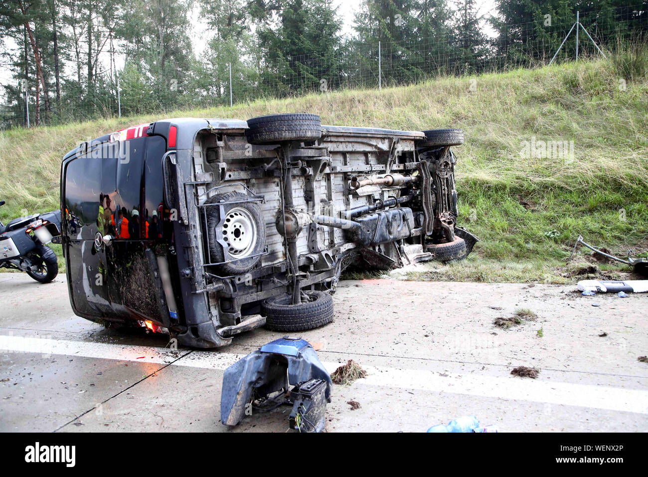 Bad Lobenstein, Germany. 30th Aug, 2019. At an accident site on the ...