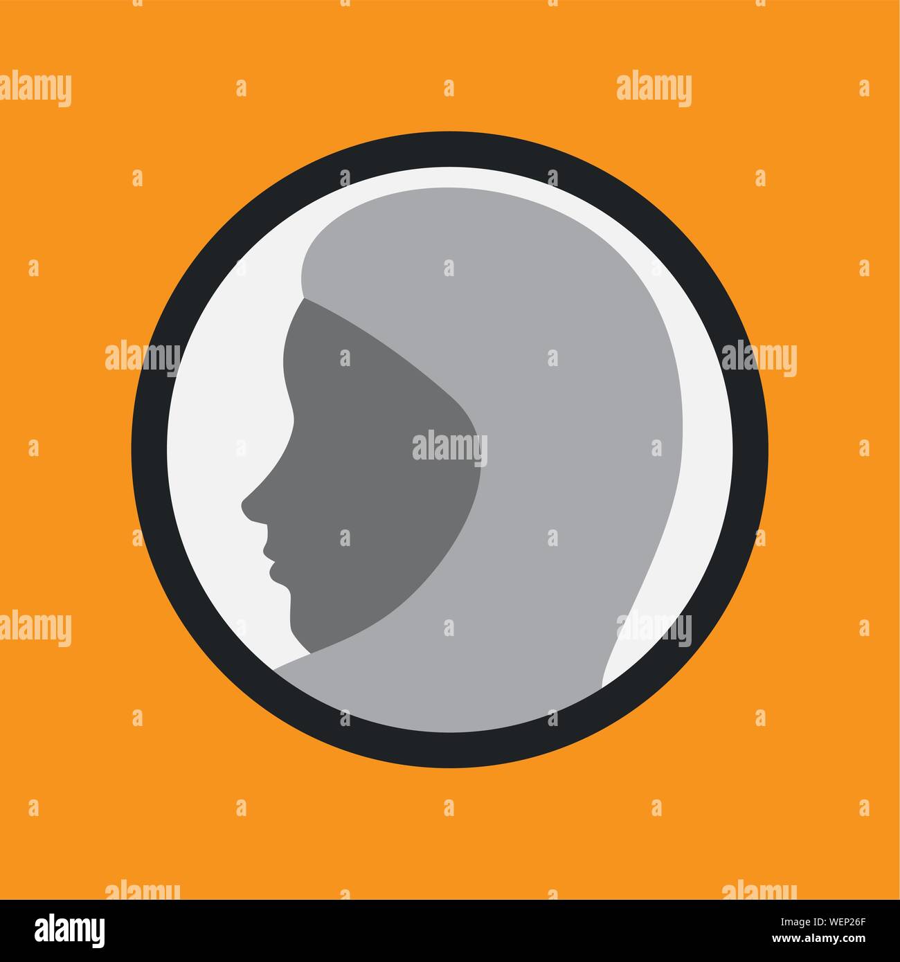 profile of islamic woman with traditional burka in circle Stock Vector ...