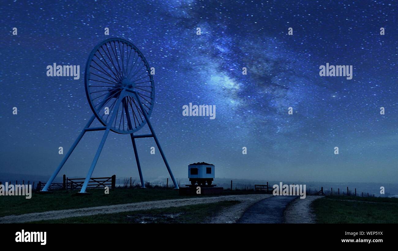 Colliery Wheel At Night High Resolution Stock Photography and Images ...