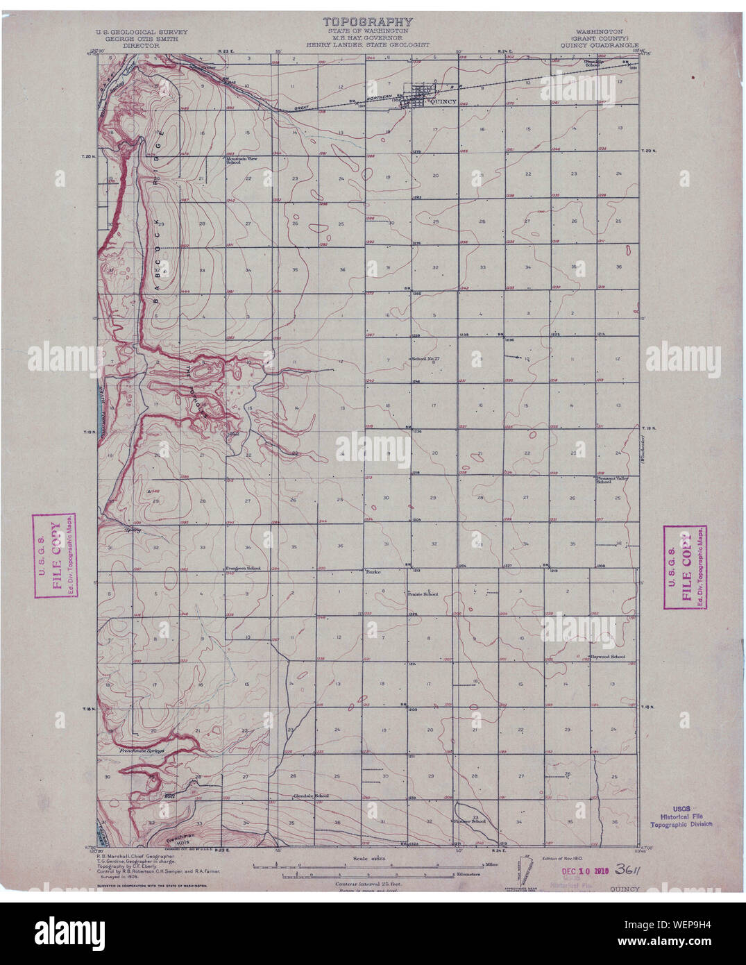 Quincy washington state map hi-res stock photography and images - Alamy