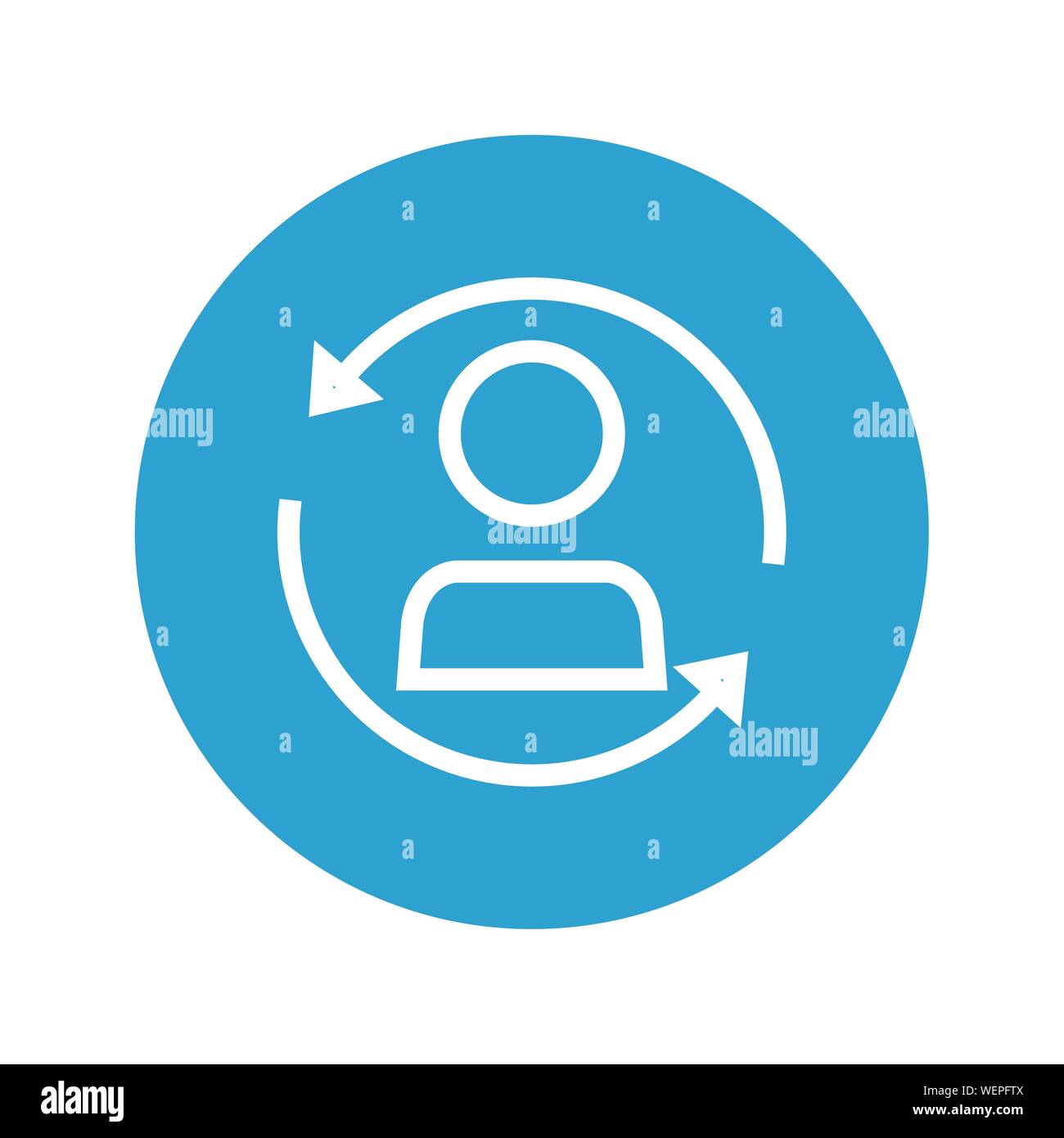 user avatar with arrow around Stock Vector Image & Art - Alamy