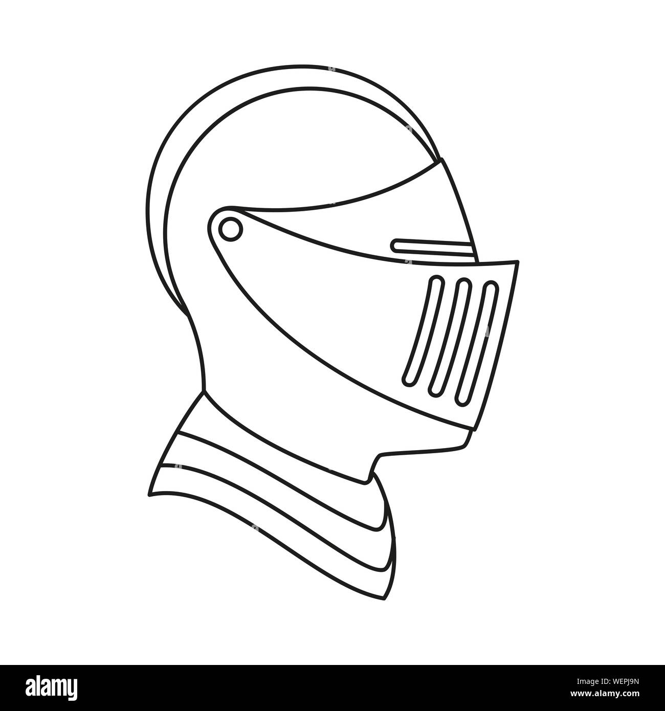 Medieval Helmet Drawing