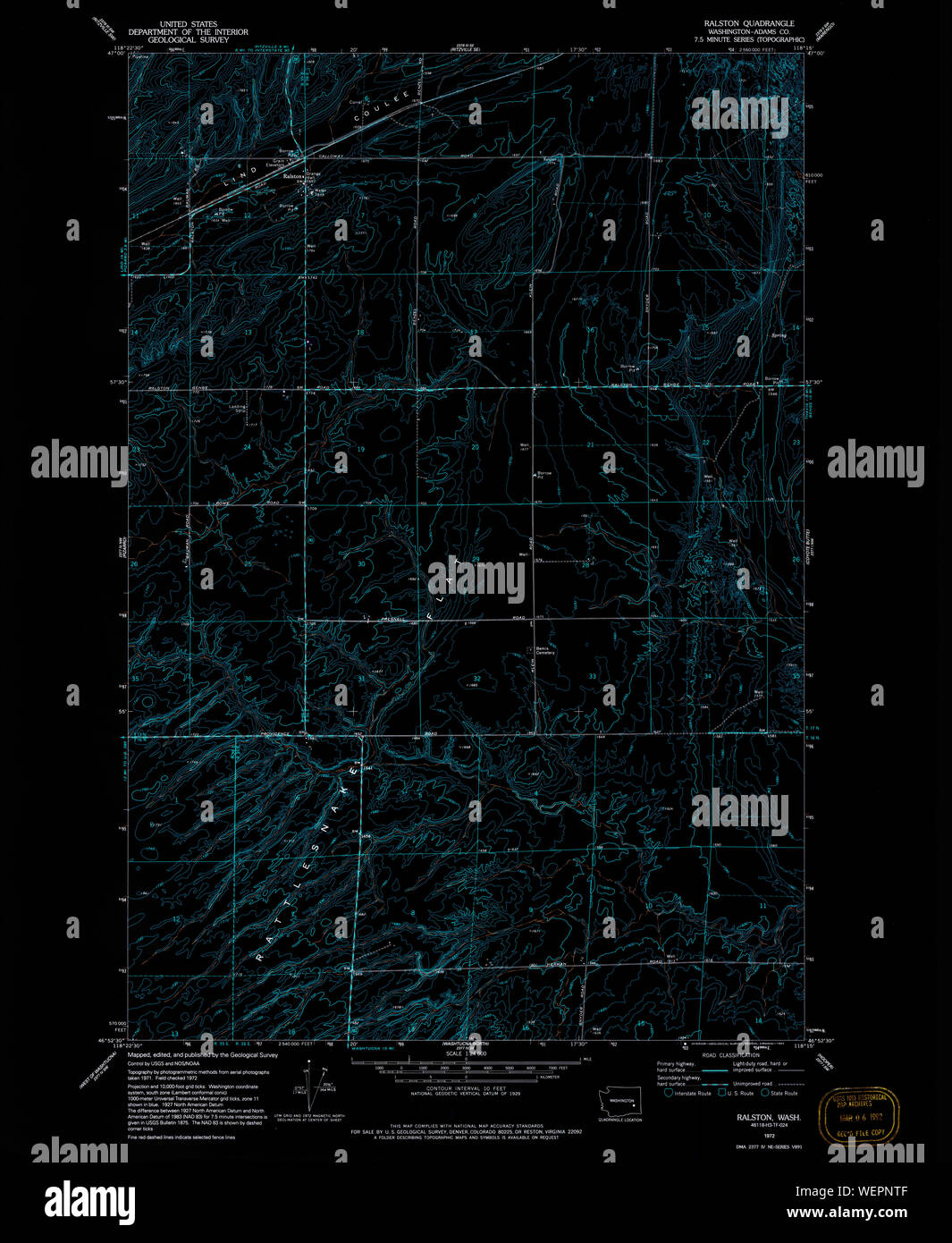 Map of ralston hi-res stock photography and images - Alamy