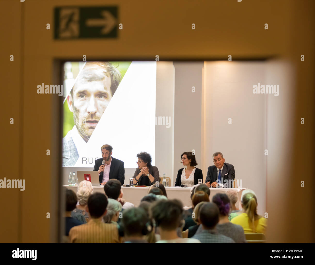 Weimar, Germany. 30th Aug, 2019. Philipp Ruch (l-r), founder of the ...