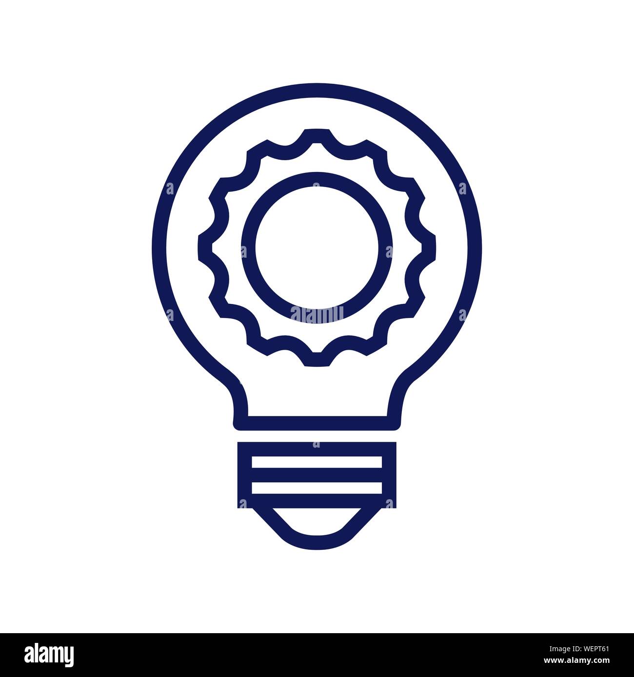bulb light think idea icon Stock Vector Image & Art - Alamy