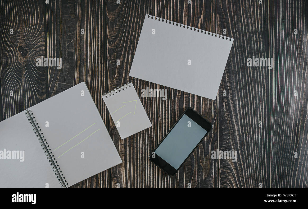 Mobile phone and notebook hi-res stock photography and images - Alamy