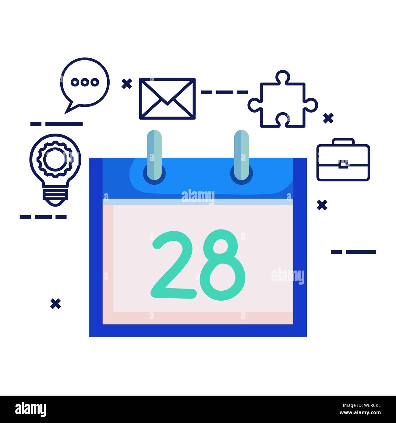 calendar reminder date with set icons Stock Vector Image & Art - Alamy