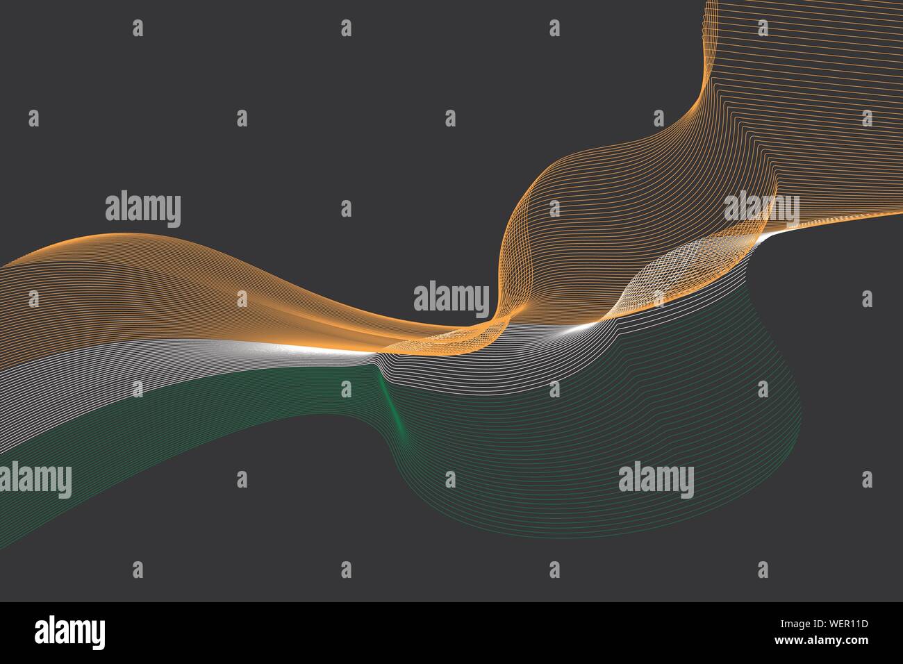 Abstract lines vector background. Colours of India flag. Eps10 Stock ...