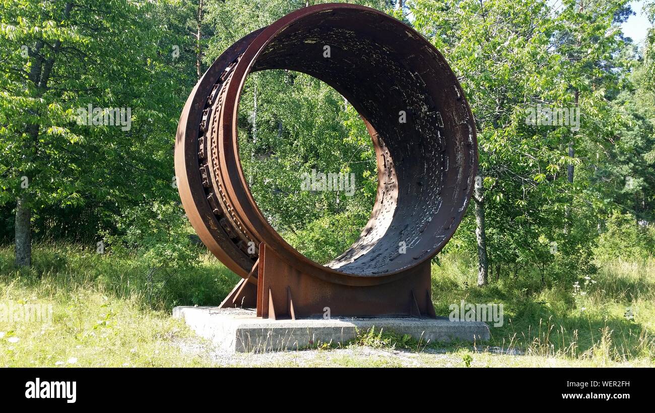 huge iron circle on the outskirts of Stockholm Stock Photo - Alamy