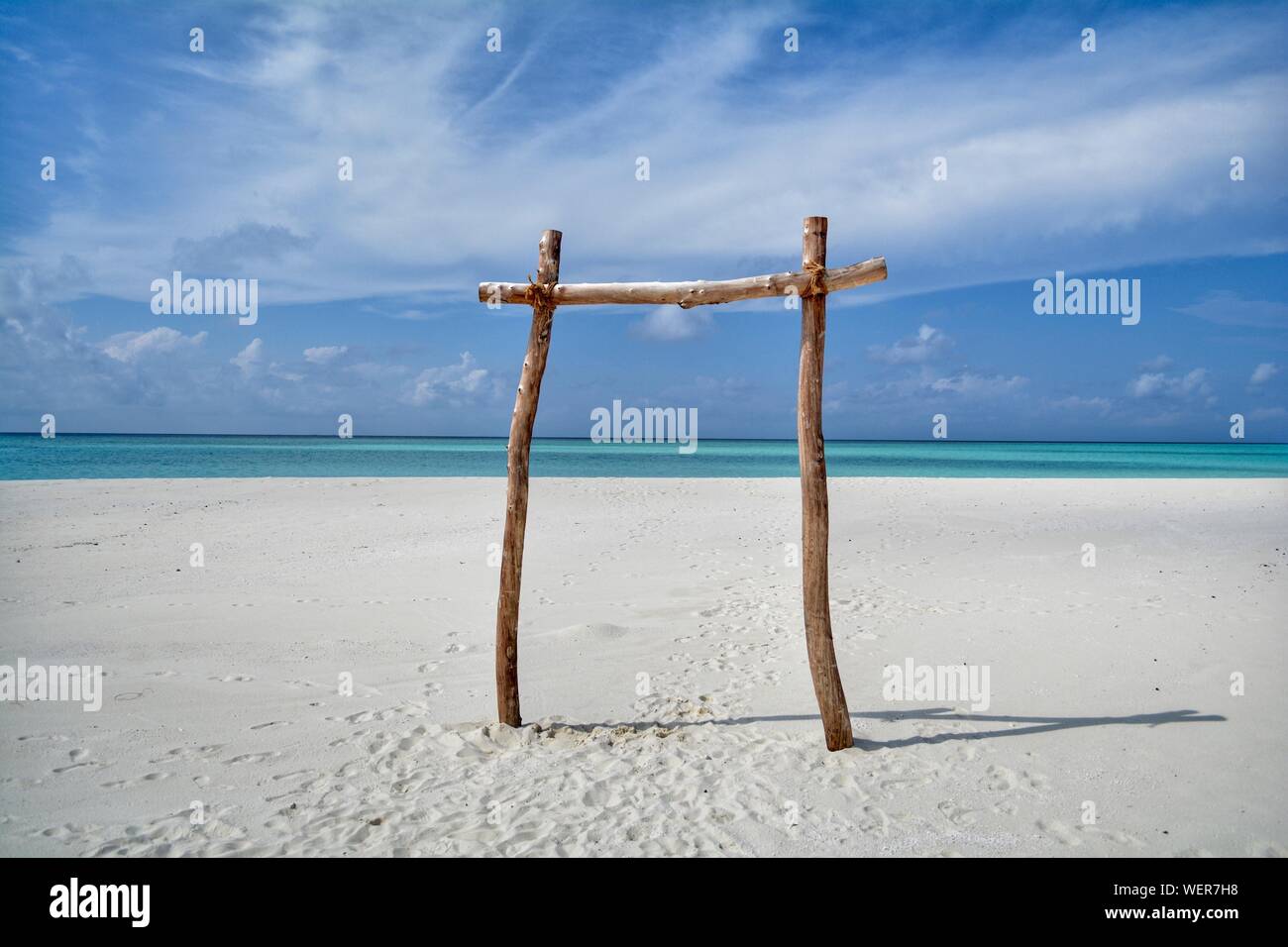 Wooden beach structure hi-res stock photography and images - Alamy