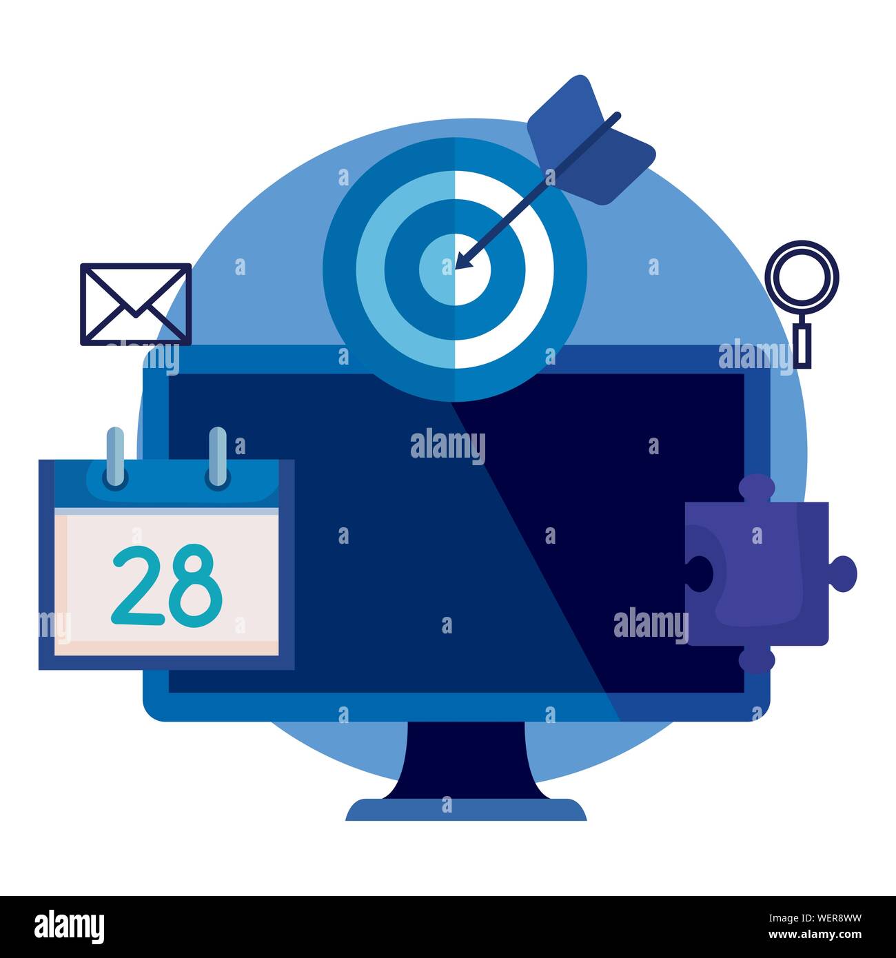 Date target Stock Vector Images - Alamy