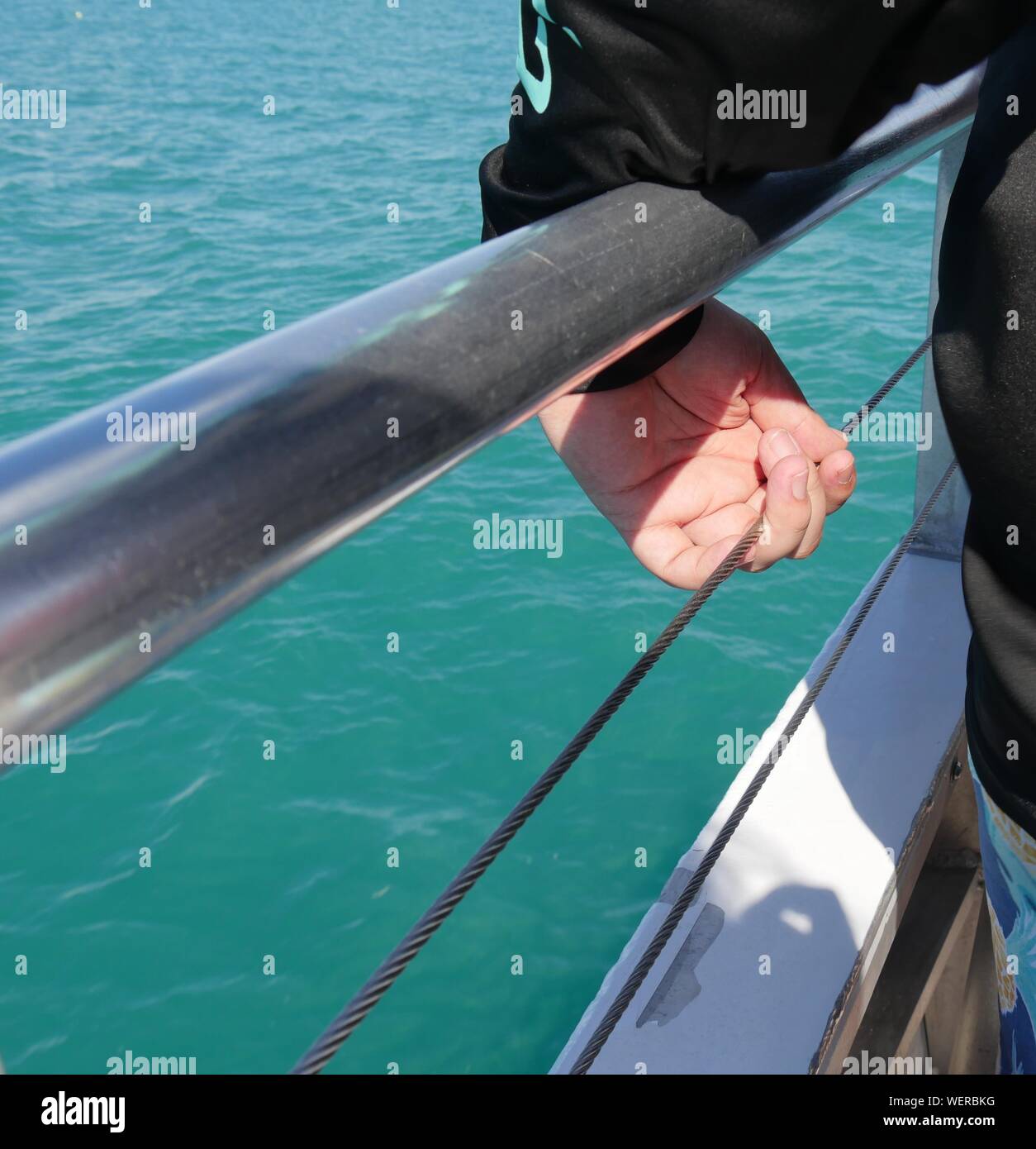 Hold onto railing hi-res stock photography and images - Alamy