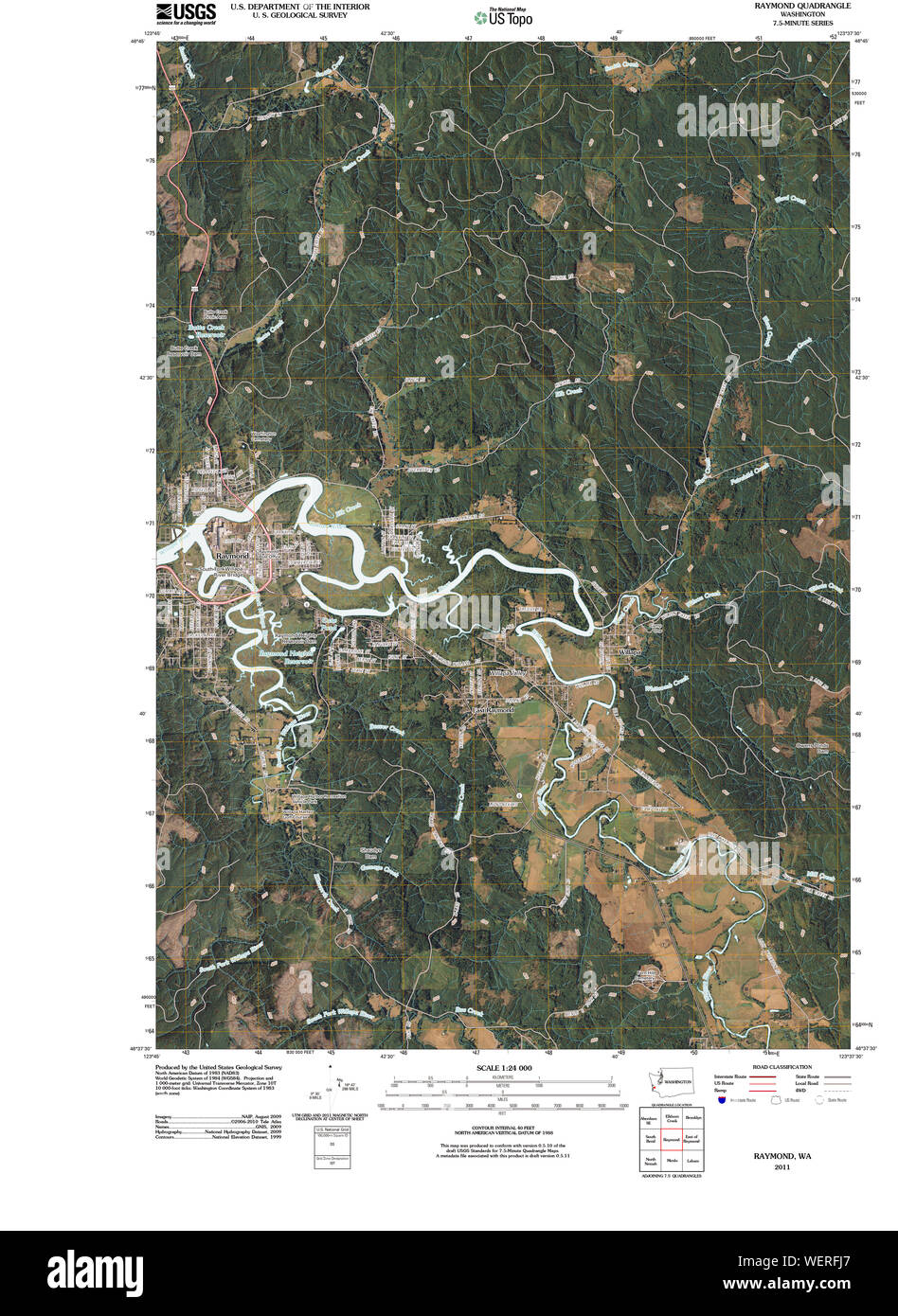 Raymond washington state map Cut Out Stock Images & Pictures - Alamy