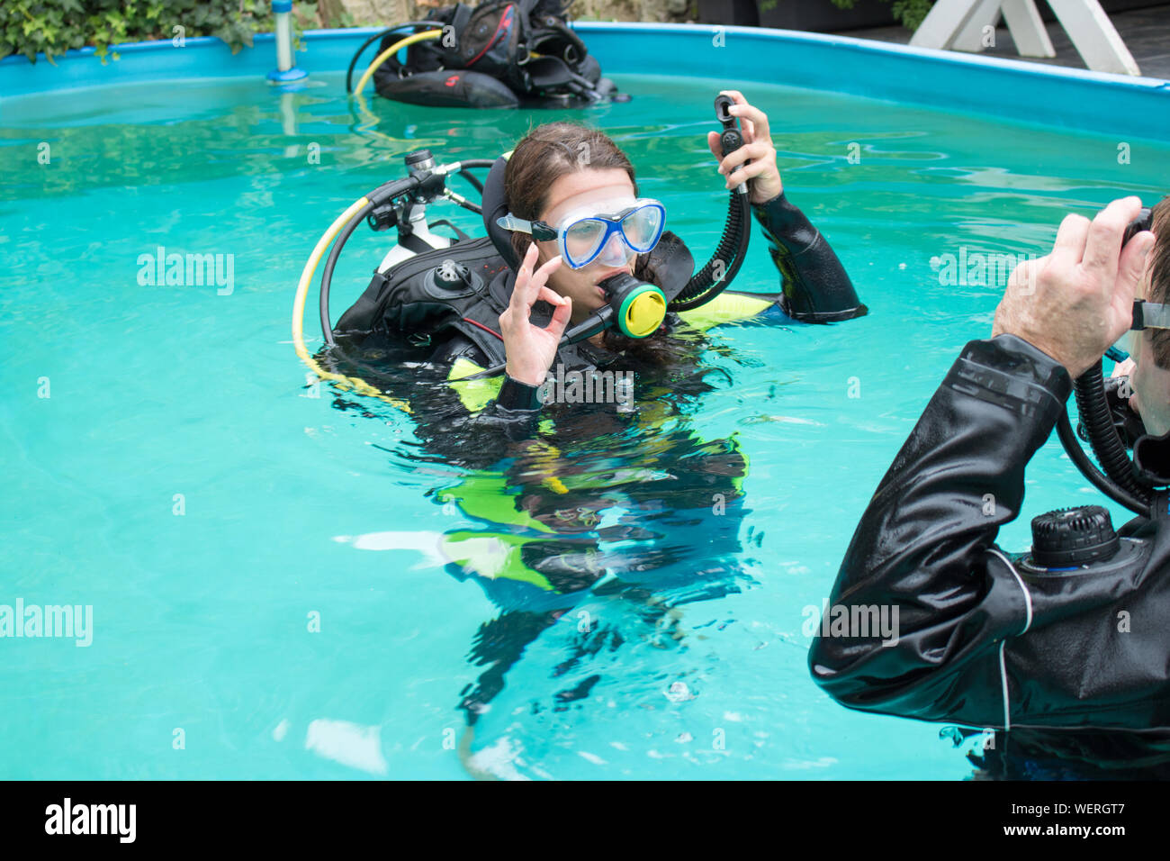 Practicing diving hi-res stock photography and images - Alamy