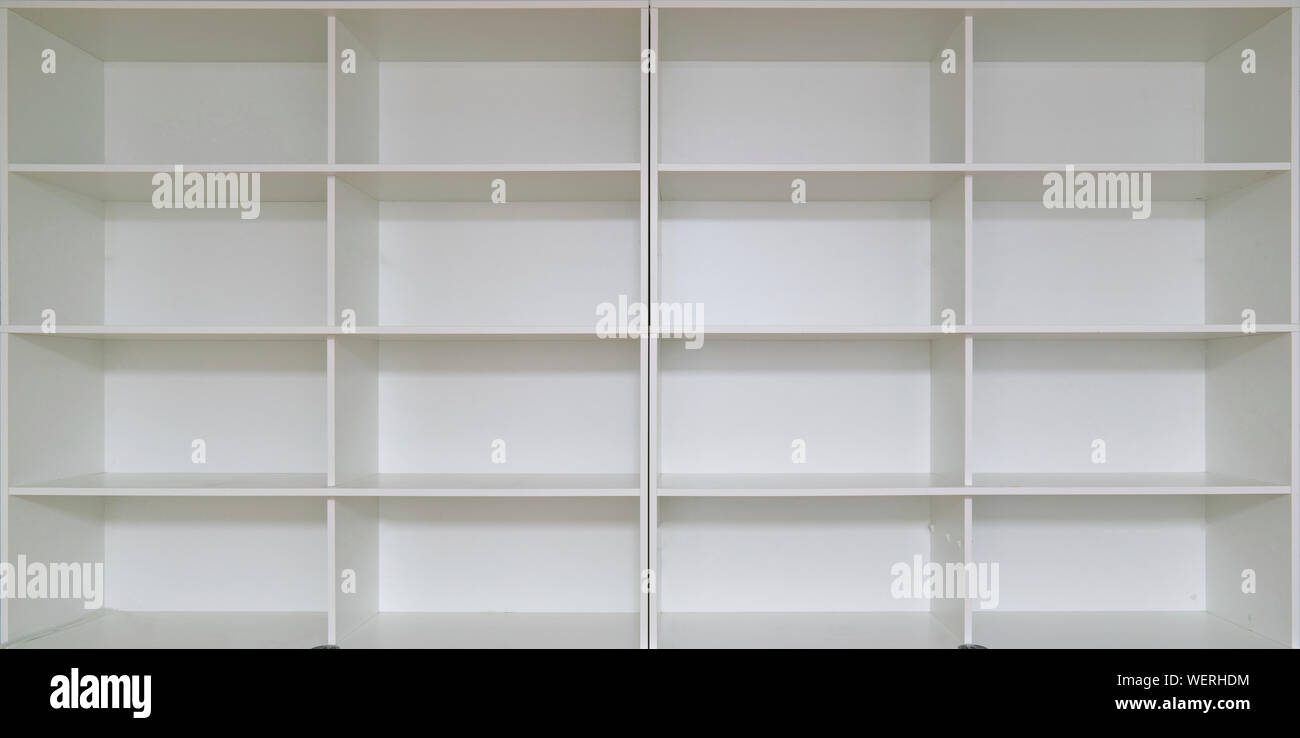 Empty book case Stock Photo - Alamy