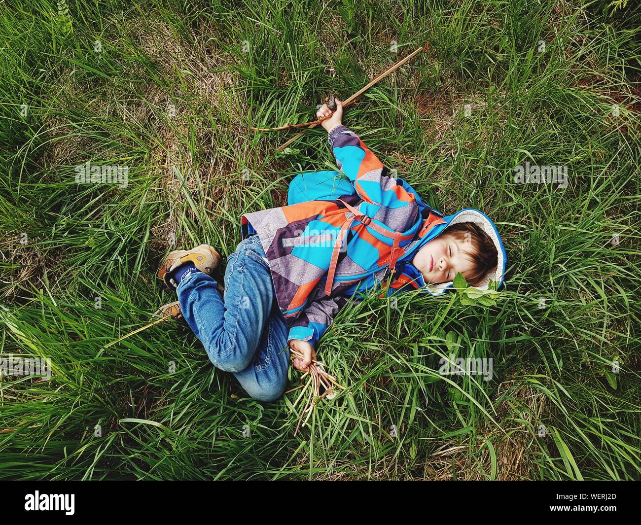 People sleeping on grass hi-res stock photography and images - Alamy