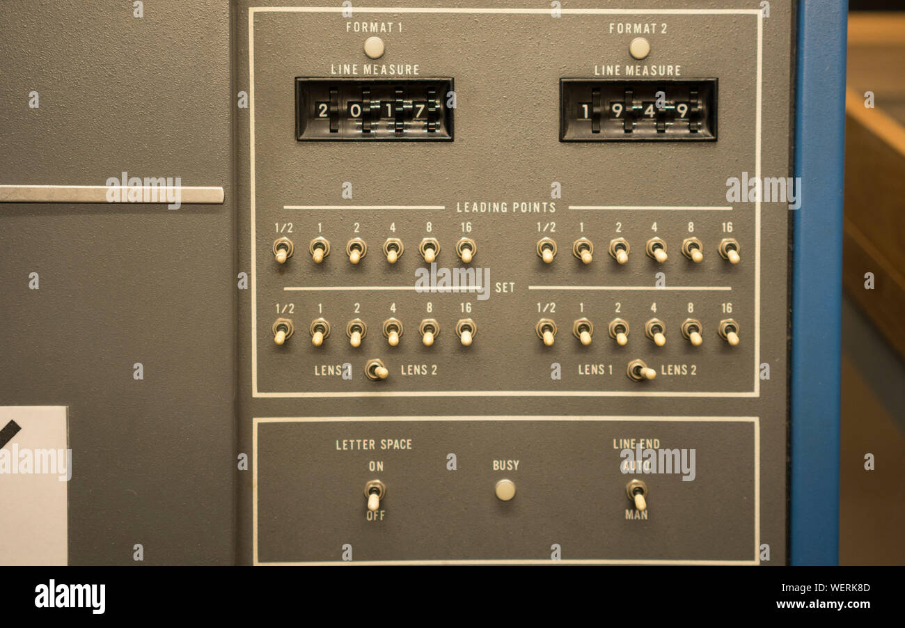Vintage computer controls Stock Photo - Alamy