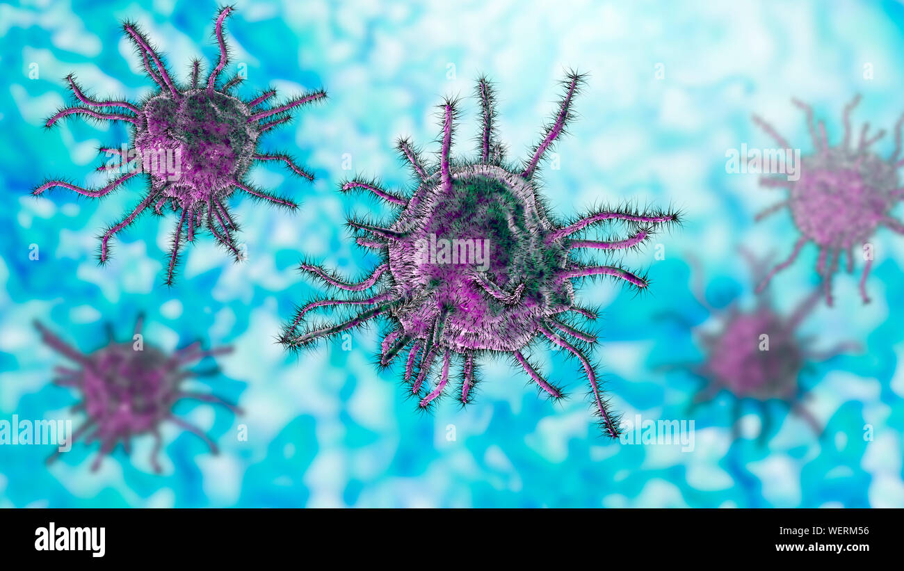 Parasitic microorganisms, illustration Stock Photo - Alamy