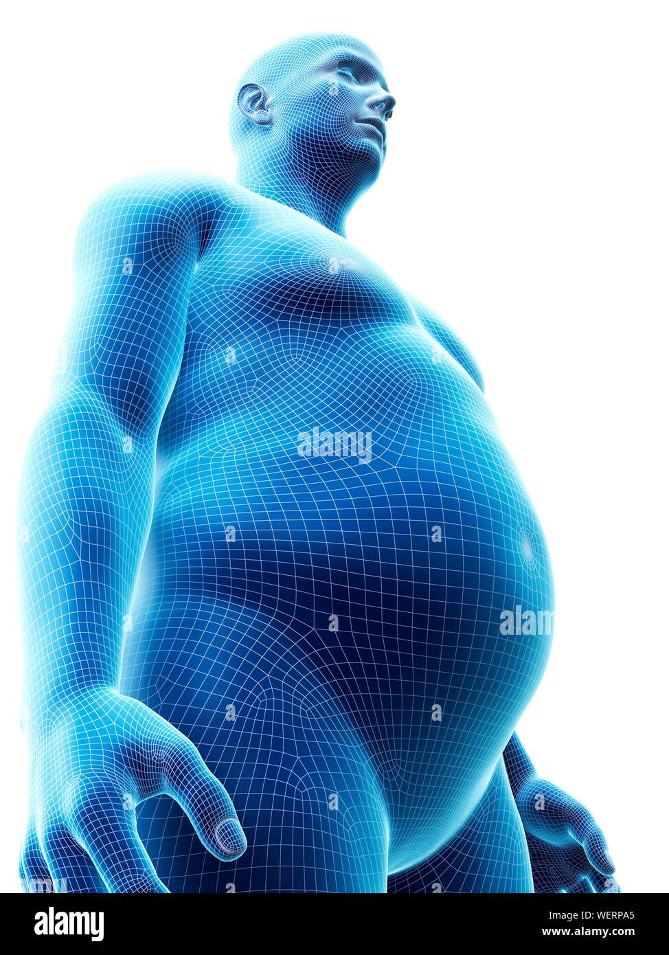 Obese man, illustration Stock Photo - Alamy