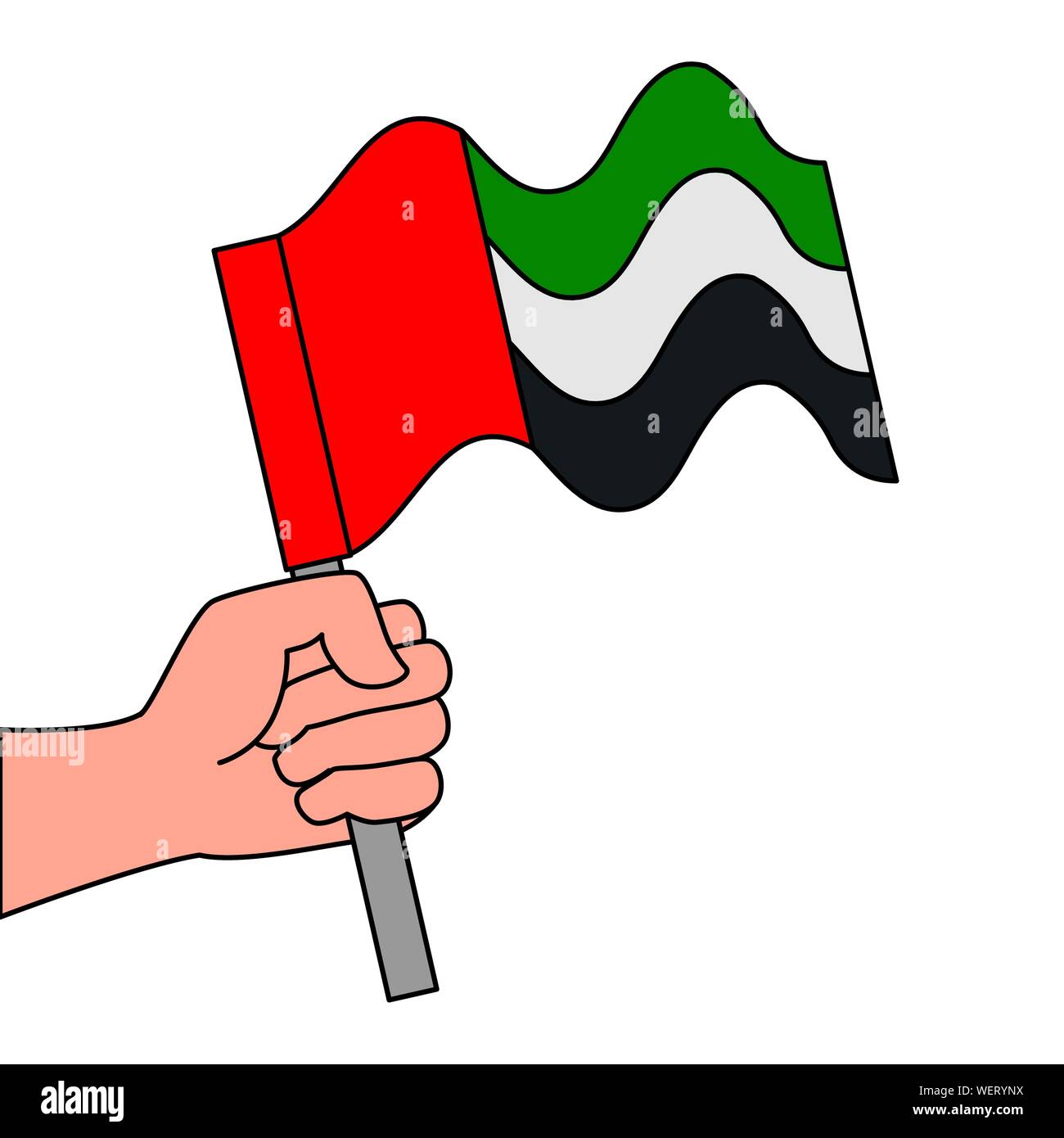 Uae flag pole Cut Out Stock Images & Pictures - Alamy