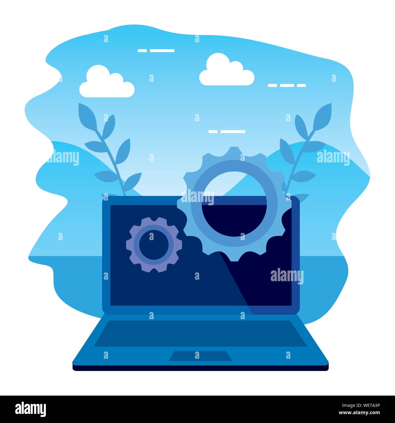 Gears settings setup Cut Out Stock Images & Pictures - Alamy