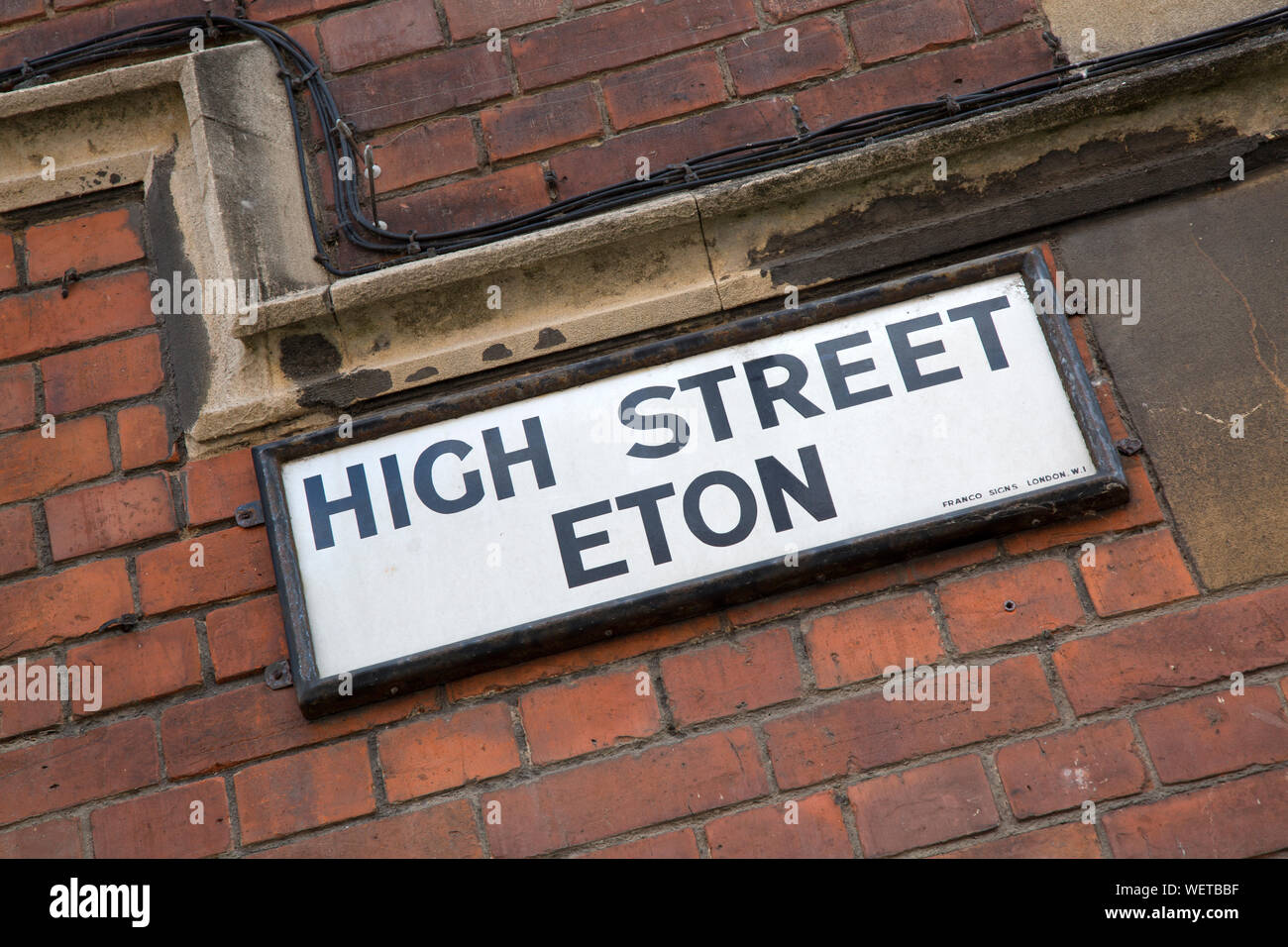 High Street Sign; Eton; Windsor; London; England; UK Stock Photo - Alamy