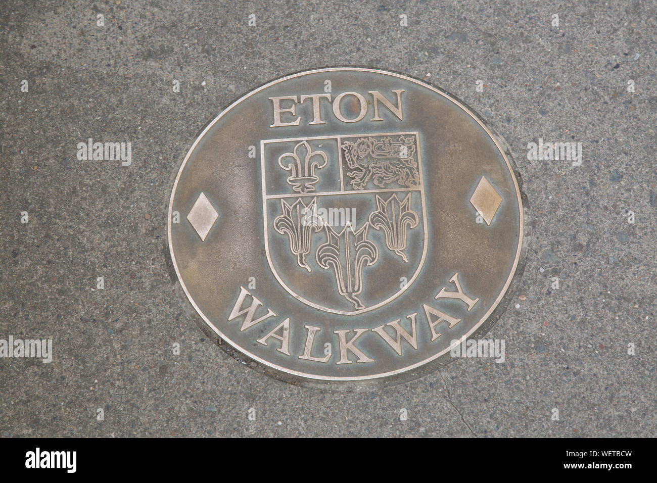 Eton Walkway Symbol, Windsor; London; England; UK Stock Photo - Alamy