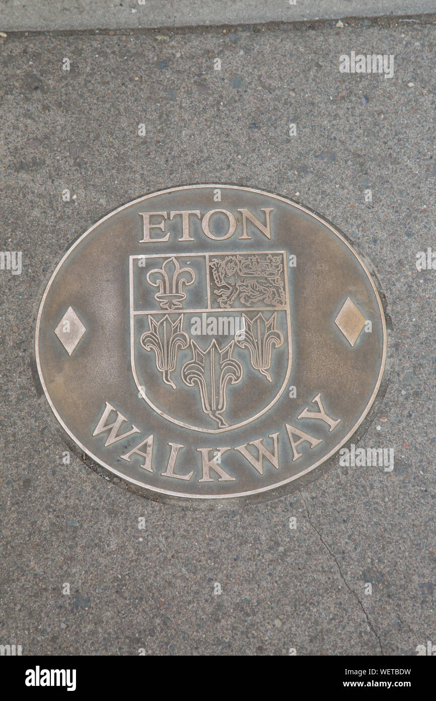Eton Walkway Symbol, Windsor; London; England; UK Stock Photo - Alamy