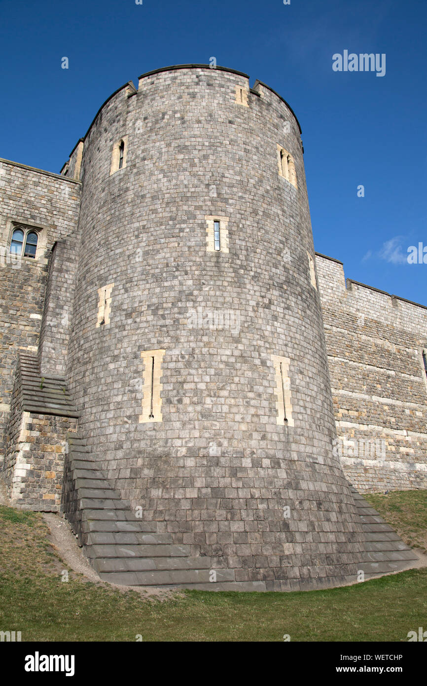 Castle Walls at Windsor; London; England; UK Stock Photo - Alamy