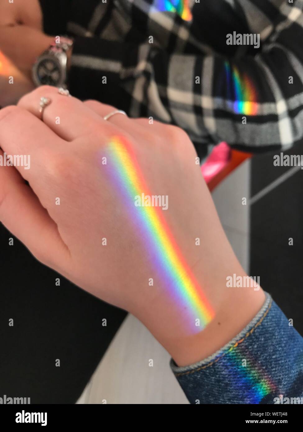 Rainbow hand hi-res stock photography and images - Alamy