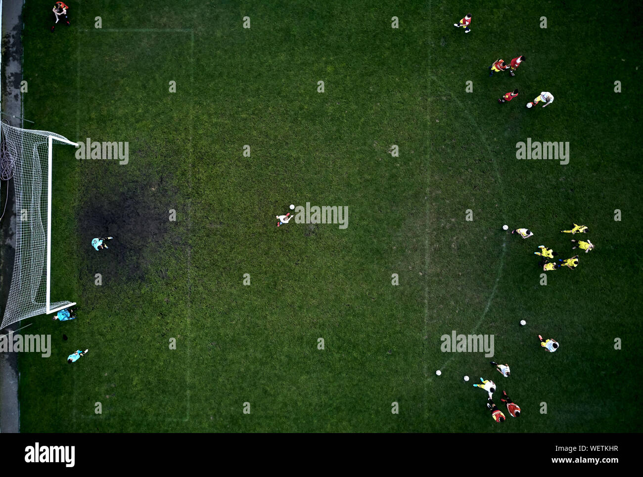 top view of the football field Stock Photo - Alamy