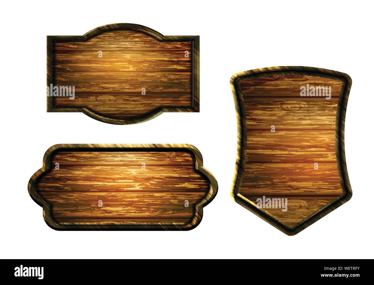 Vector realistic illustration of wooden signboard Stock Vector Image ...