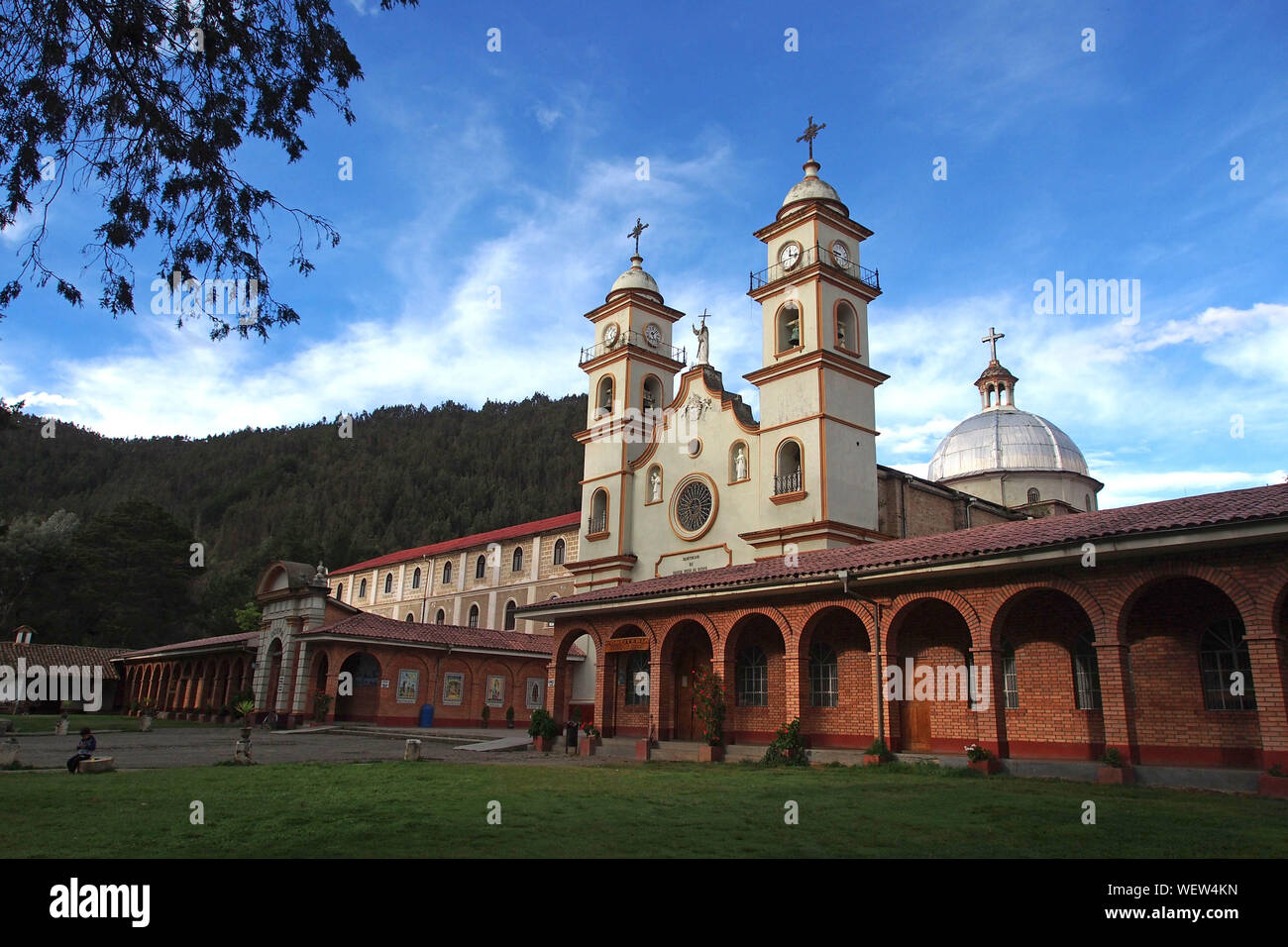 Facade of the Ocopa Convent. The Monastery of Santa Rosa de Ocopa was ...