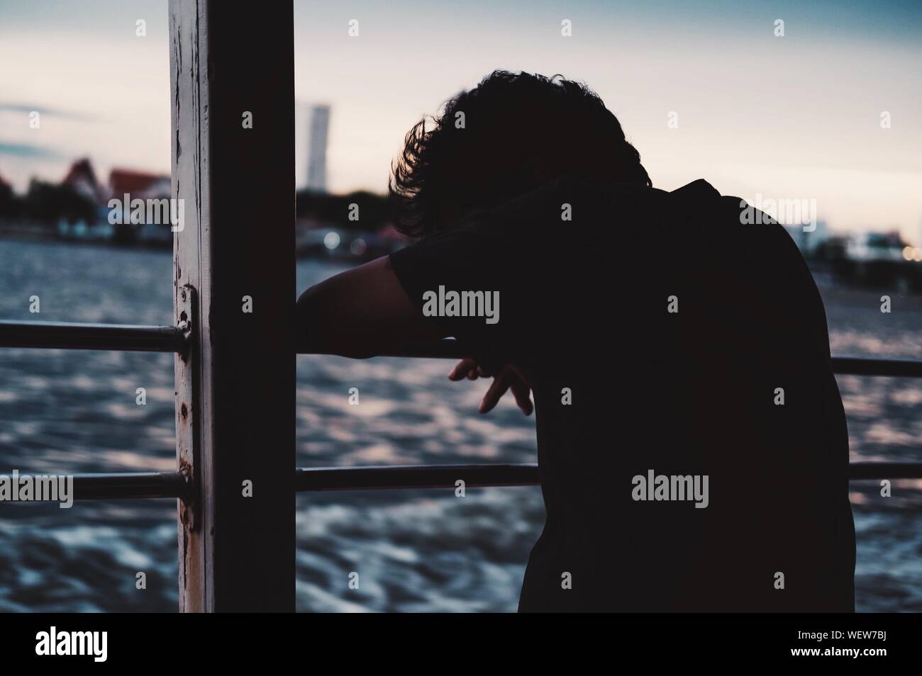 Man boat sad hi-res stock photography and images - Alamy