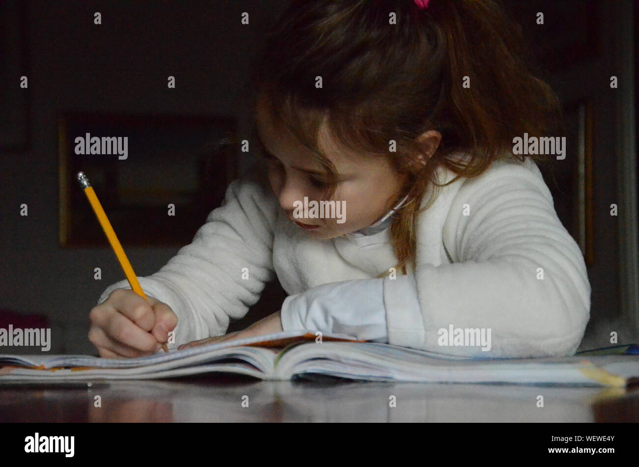 Homework table hi-res stock photography and images - Alamy