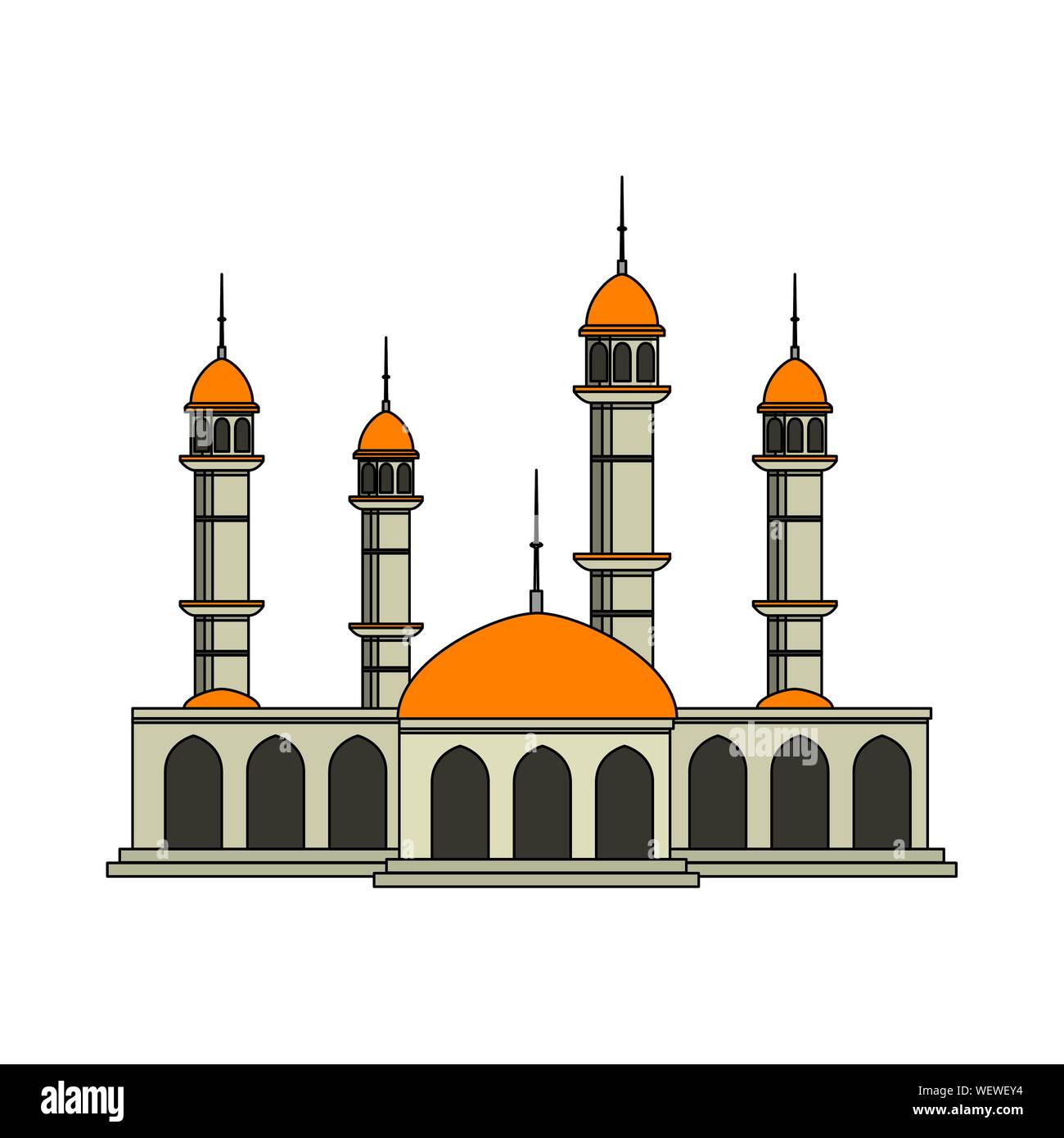 mosque building palace isolated icon Stock Vector Image & Art - Alamy