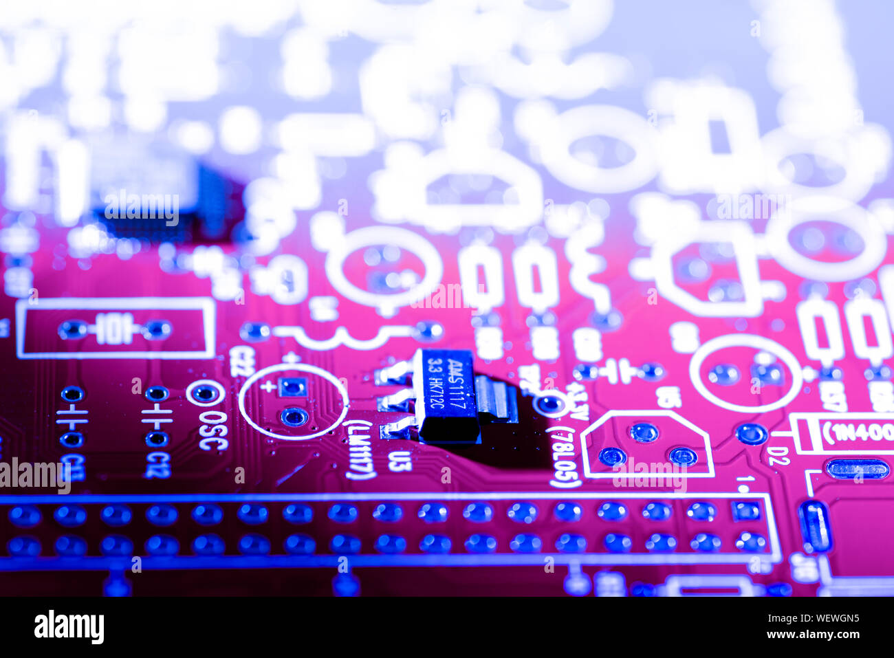 Electrical components and PCB Stock Photo - Alamy