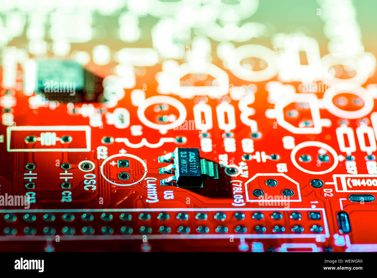 Electrical components and PCB Stock Photo - Alamy