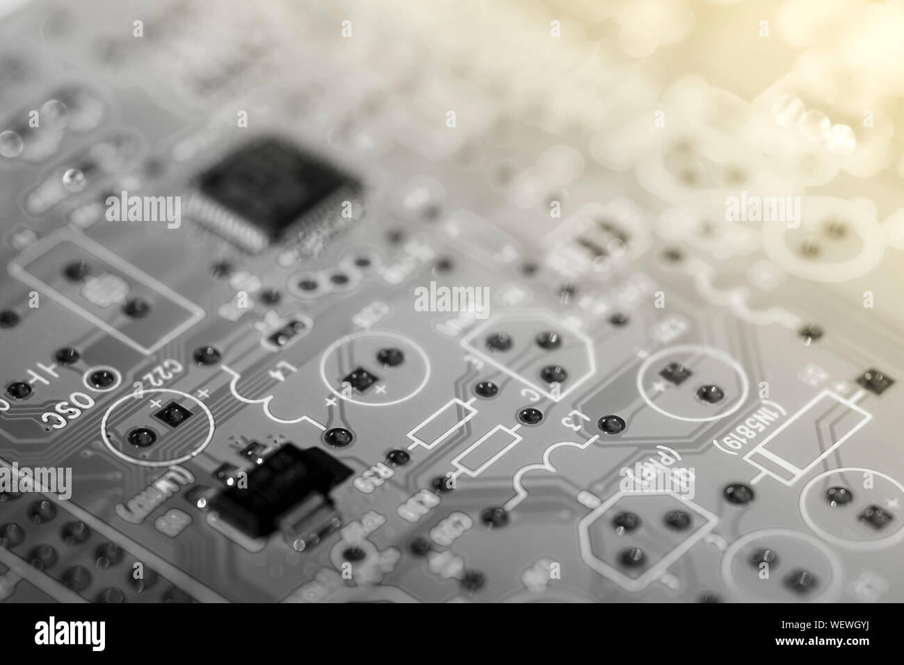 Electrical components and PCB Stock Photo - Alamy