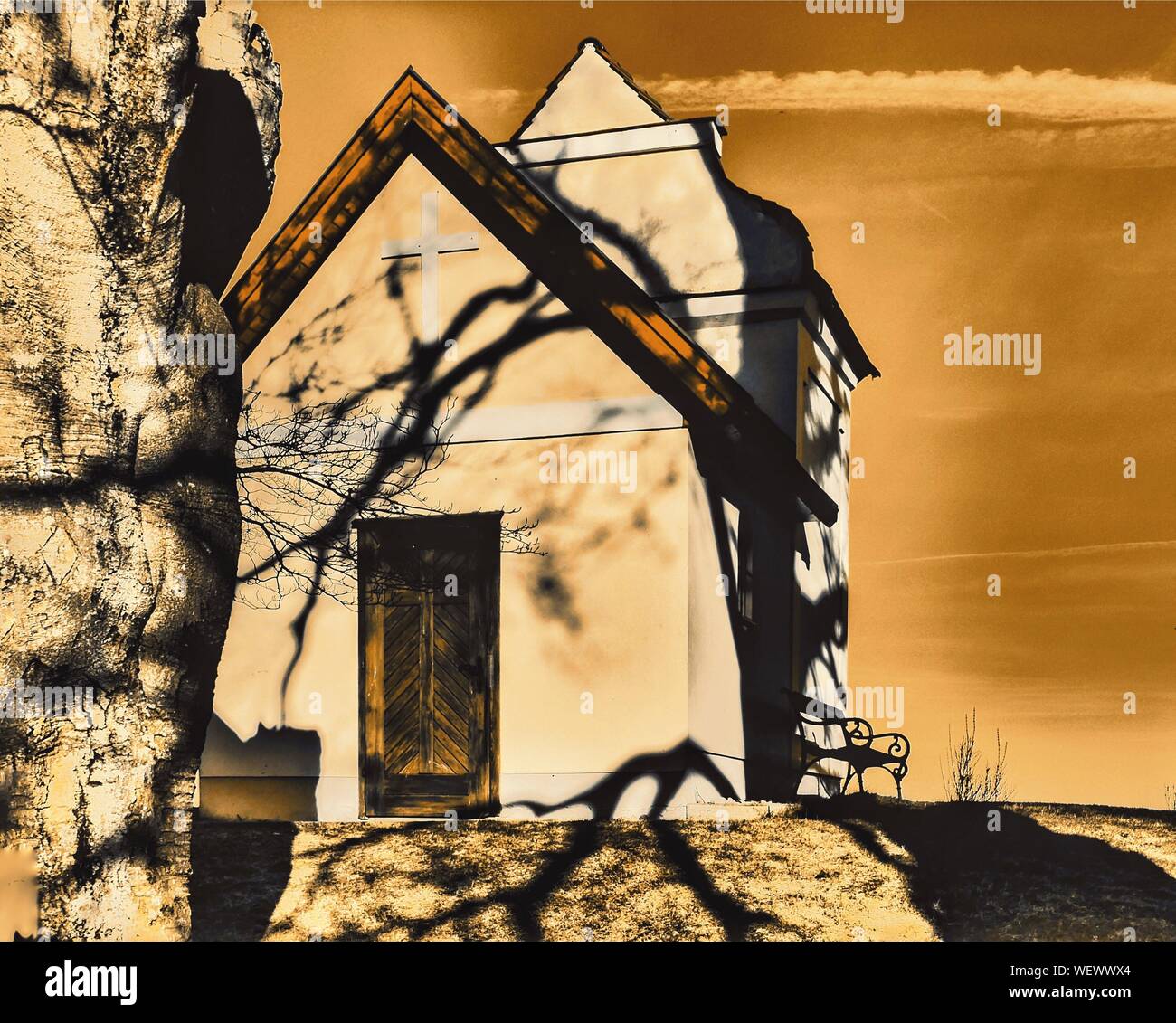 Shadow of church hi-res stock photography and images - Alamy