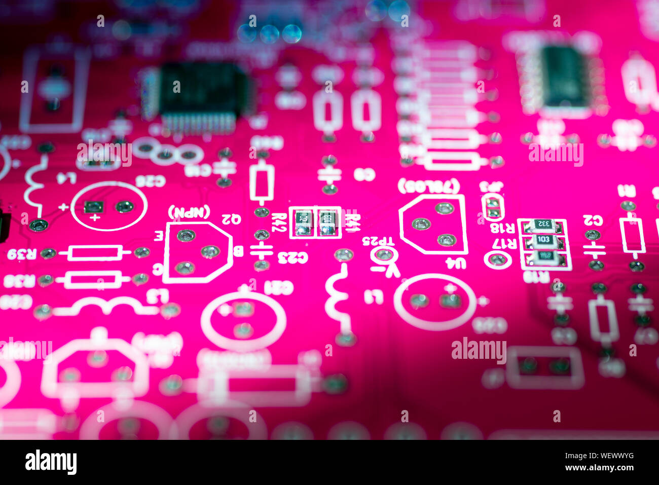Electrical components and PCB Stock Photo - Alamy