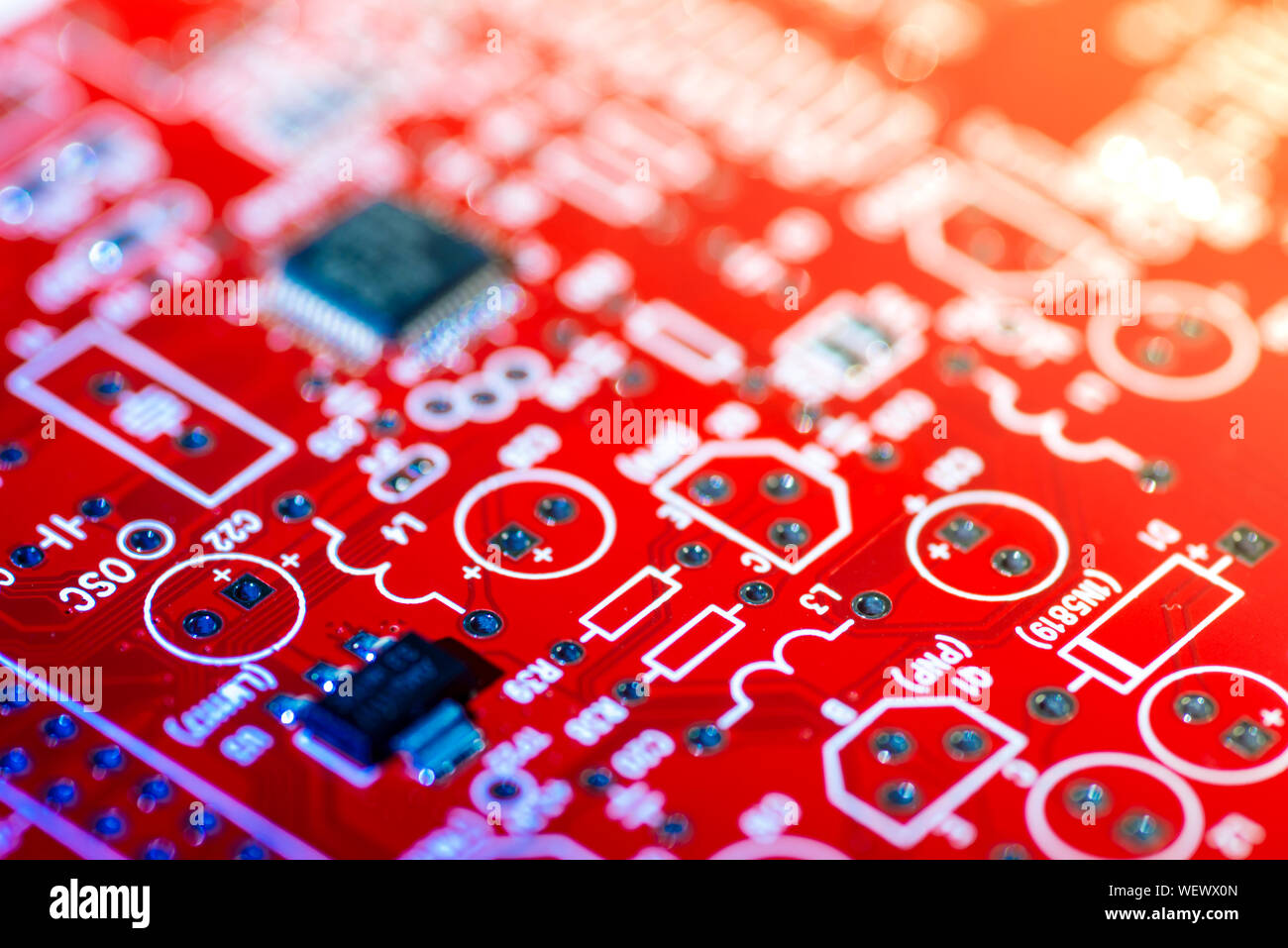 Electrical components and PCB Stock Photo - Alamy