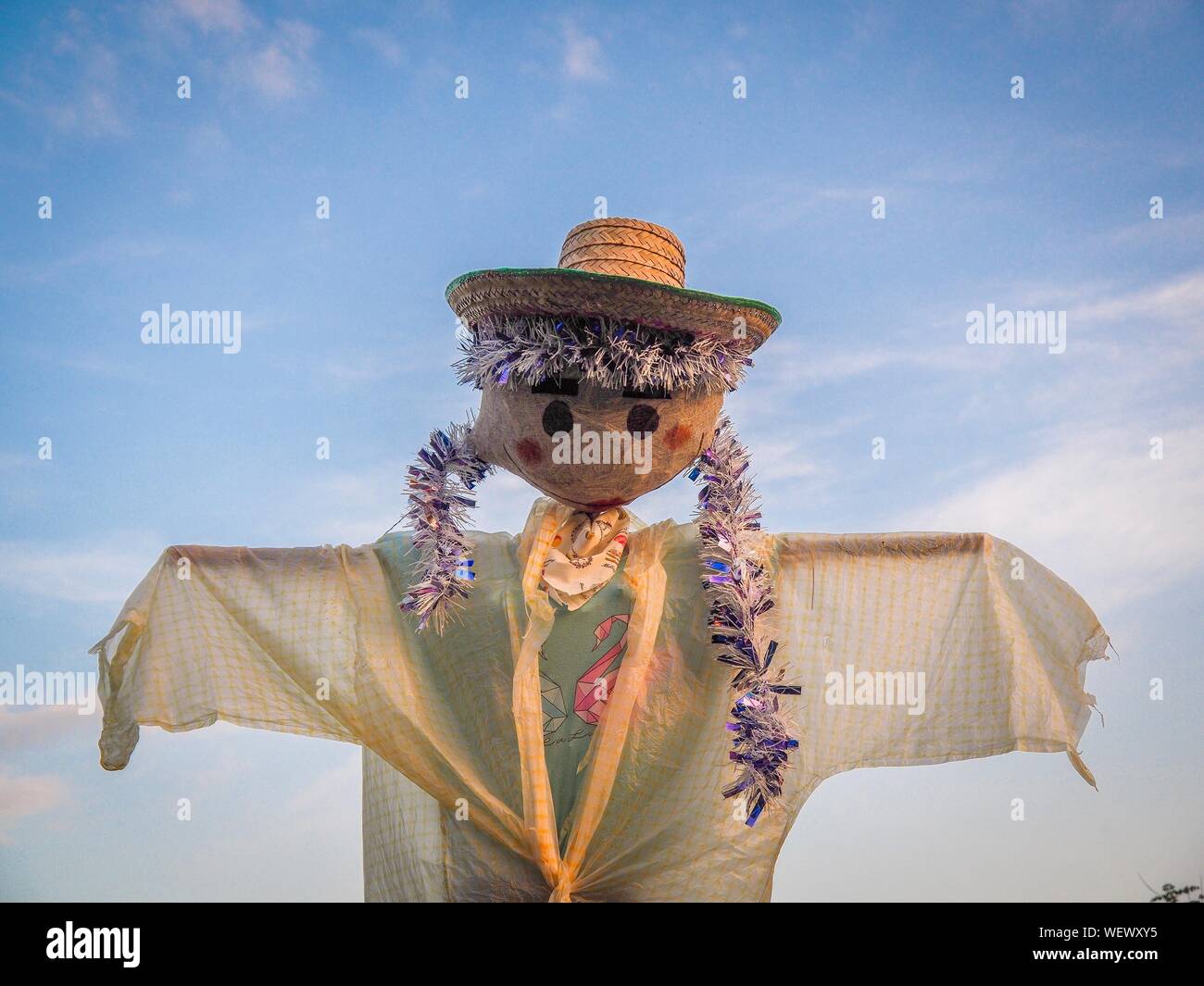 Scarecrow blue sky hi-res stock photography and images - Alamy
