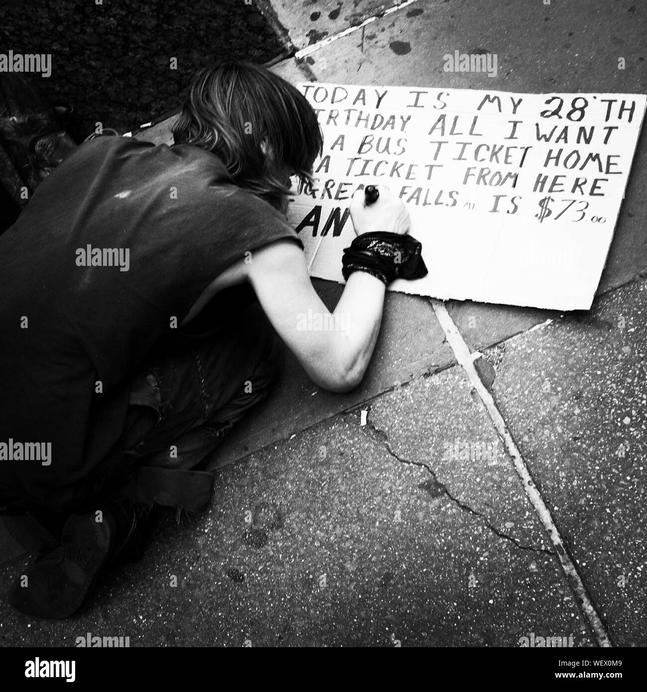 Homeless person street hi-res stock photography and images - Alamy