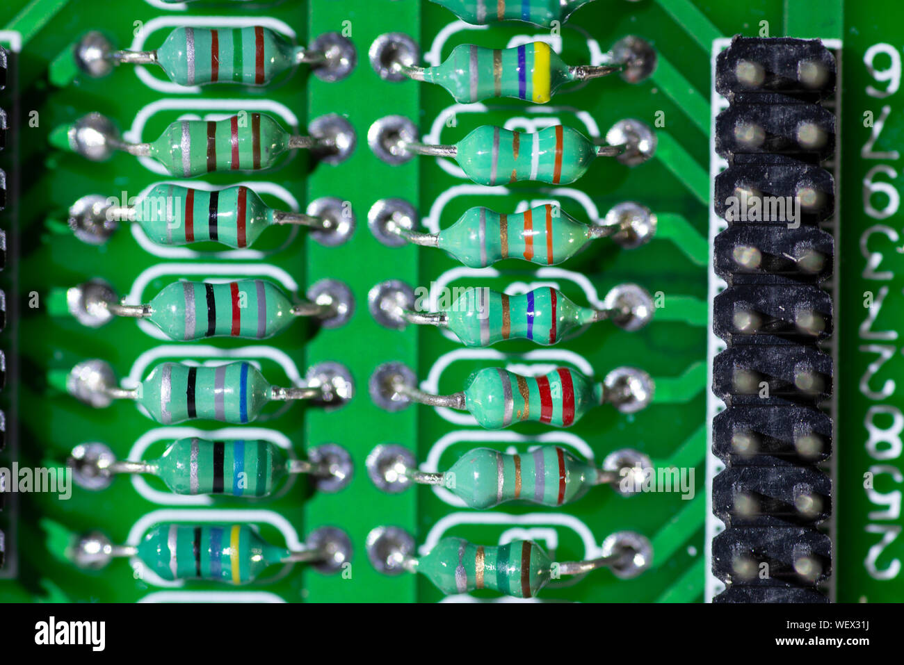 Electrical components and PCB Stock Photo - Alamy