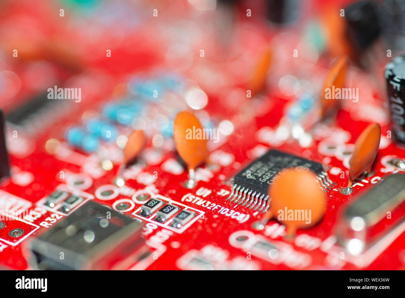Electrical components and PCB Stock Photo - Alamy